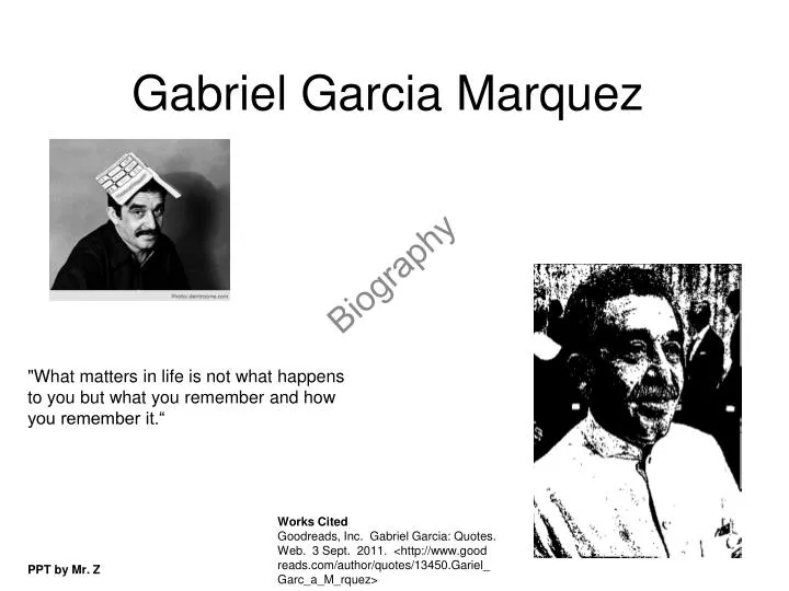 PPT - Gabriel Garcia Marquez PowerPoint Presentation, free download ...