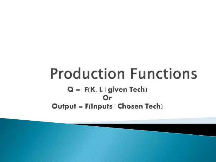 PPT - Production Functions PowerPoint Presentation, free download - ID ...