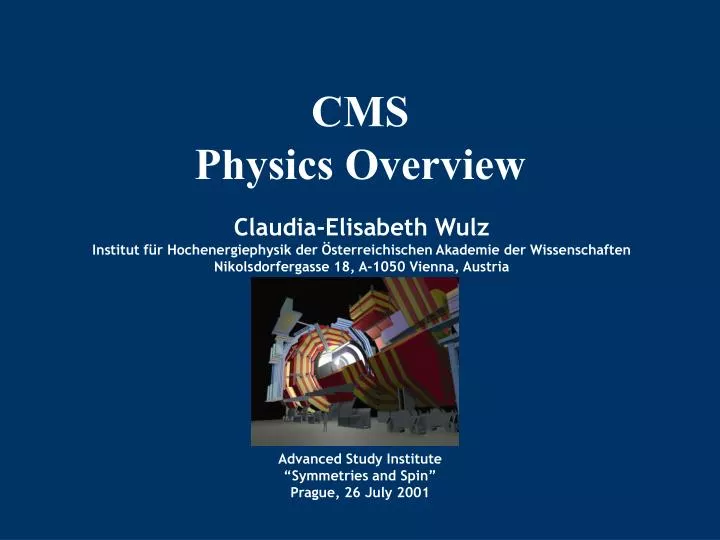 PPT - CMS Physics Overview PowerPoint Presentation, free download - ID ...