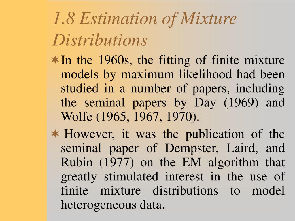 Ppt Applying Finite Mixture Models Powerpoint Presentation Free
