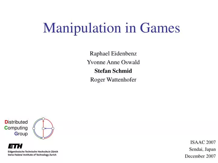 PPT - Manipulation in Games PowerPoint Presentation, free download - ID ...