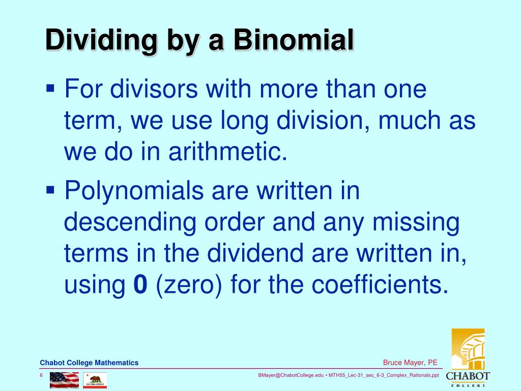 PPT - Polynomial Division Techniques for Math Students PowerPoint ...