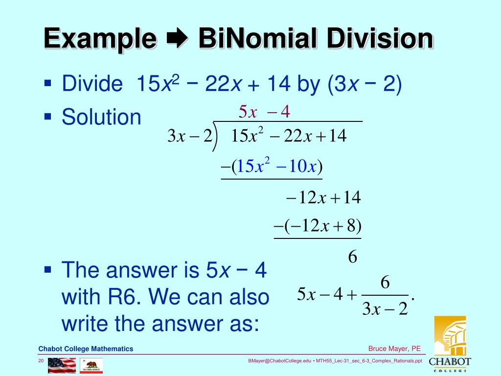 PPT - Polynomial Division Techniques for Math Students PowerPoint ...