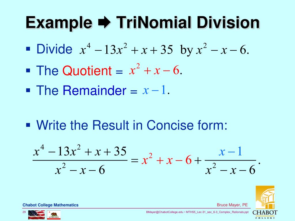 PPT - Polynomial Division Techniques for Math Students PowerPoint ...