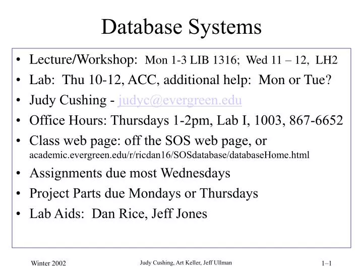 PPT - Database Systems PowerPoint Presentation, free download - ID:3763835