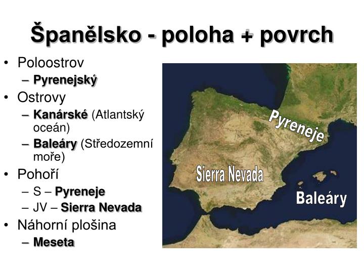 PPT - Předmět : Zeměpis Ročník : 7. Téma : Španělsko Autor : Mgr. Eva ...