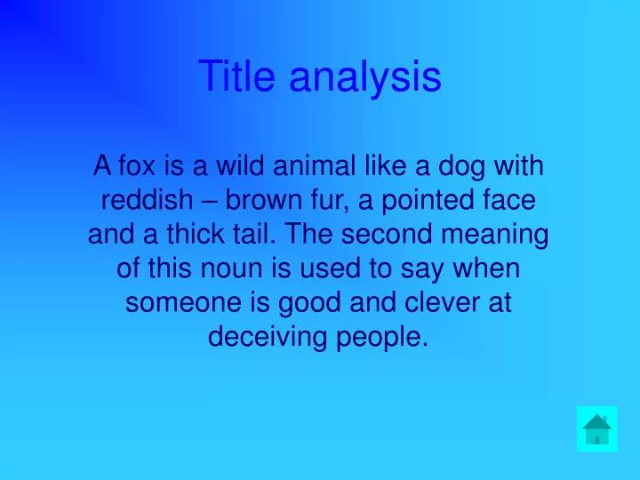 PPT - Title analysis PowerPoint Presentation, free download - ID:3764440
