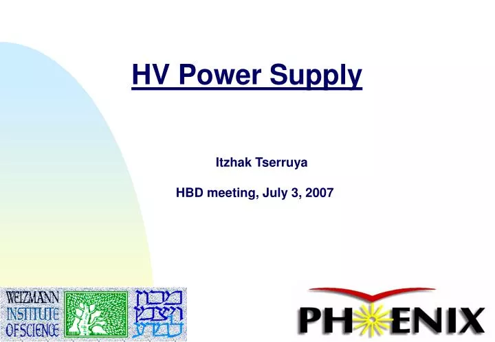 PPT - HV Power Supply PowerPoint Presentation, free download - ID:3765251