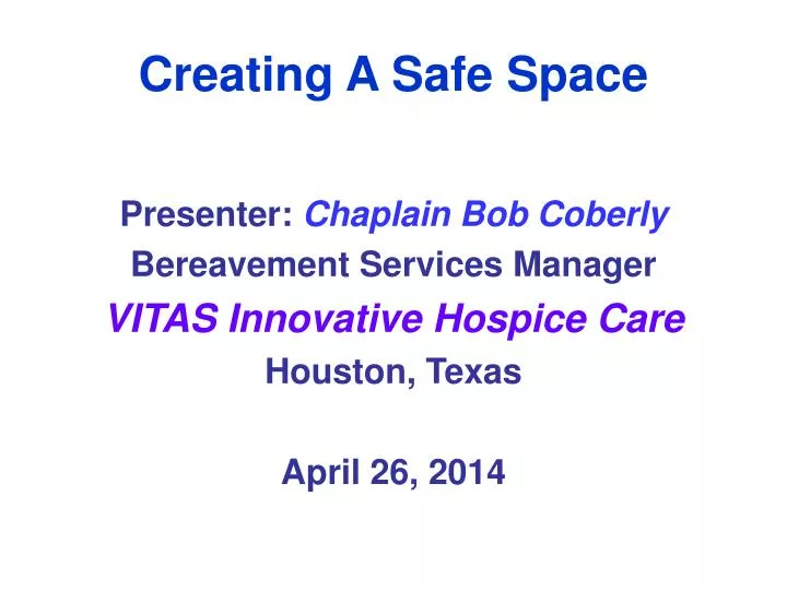 PPT - Creating A Safe Space PowerPoint Presentation, free download - ID ...