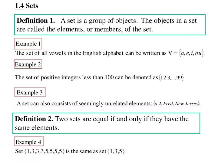 PPT - 1.4 Sets PowerPoint Presentation, free download - ID:3766267