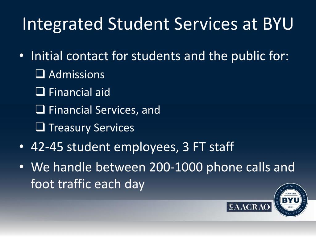 PPT - BYU Succeeds Using Student Employees in Non-Traditional Roles ...