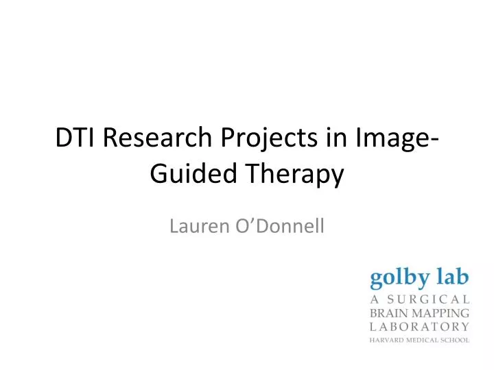 PPT - DTI Research Projects in Image-Guided Therapy PowerPoint ...