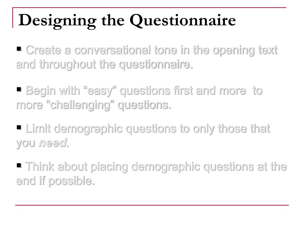 PPT - Questionnaire Construction PowerPoint Presentation, free download ...