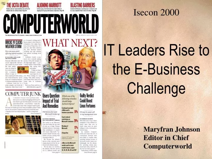 PPT - Maryfran Johnson Editor in Chief Computerworld PowerPoint ...