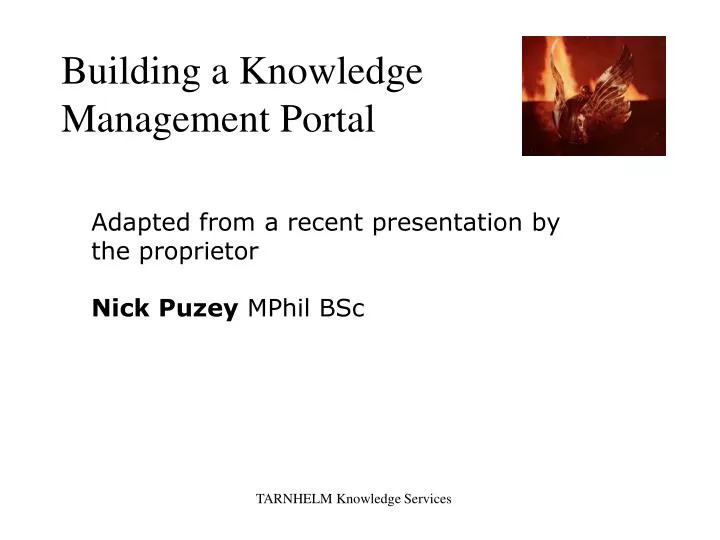 PPT - Building a Knowledge Management Portal PowerPoint Presentation ...