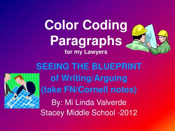 PPT - Color Coding Paragraphs for my Lawyers PowerPoint Presentation ...