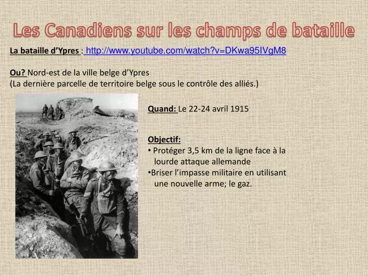 PPT - Les Canadiens sur les champs de bataille PowerPoint Presentation ...