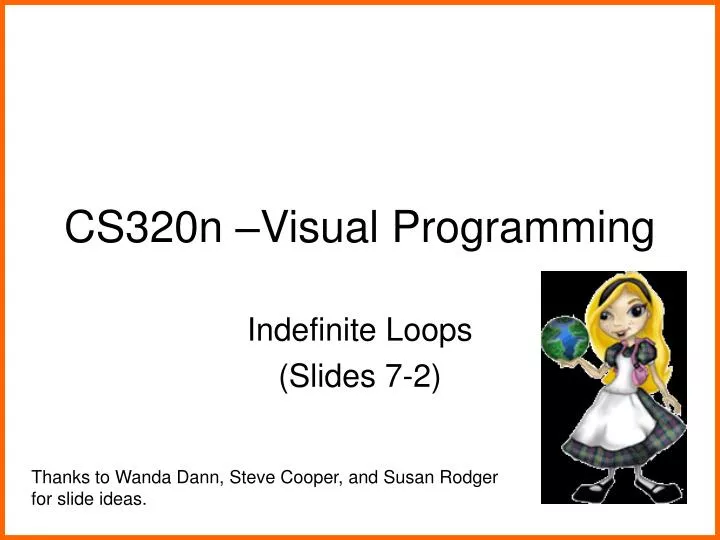 PPT - CS320n –Visual Programming PowerPoint Presentation, free download ...