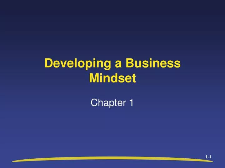 PPT - Developing a Business Mindset PowerPoint Presentation, free ...