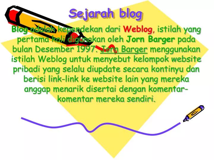 PPT - Sejarah blog PowerPoint Presentation, free download - ID:3771544