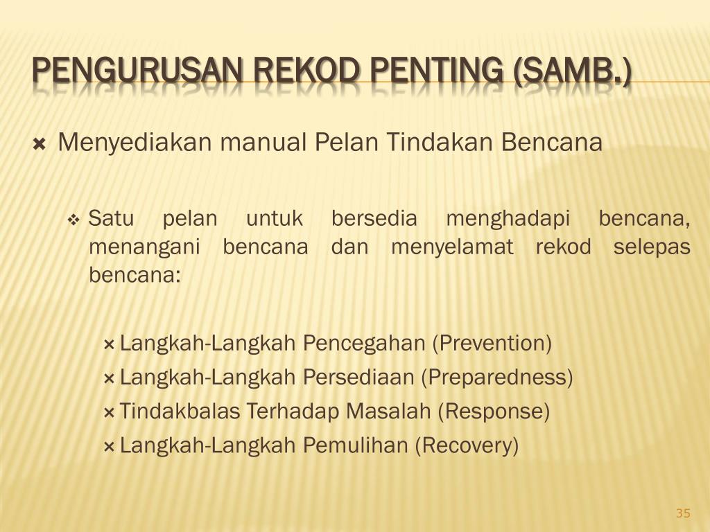 PPT - PEWUJUDAN DAN PENAWANAN REKOD PowerPoint Presentation, free ...