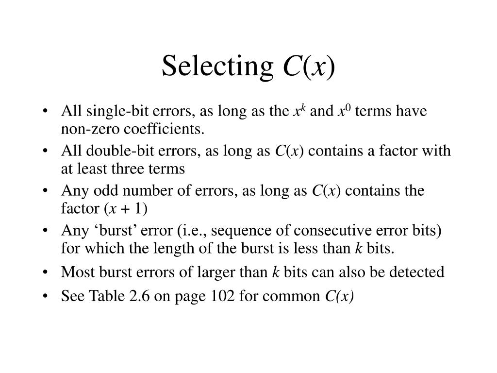 Ppt Lecture 6 Framing And Error Detection Data Link Layer Functions Powerpoint Presentation