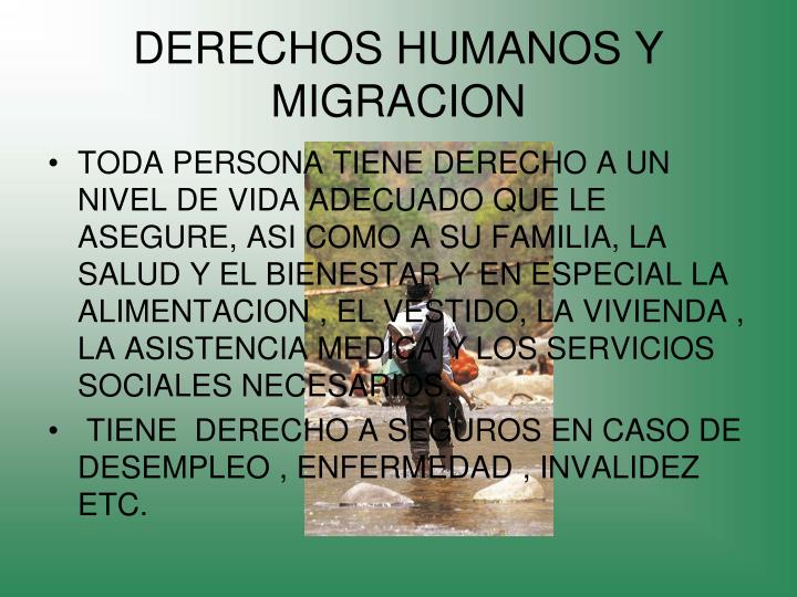 PPT - MIGRACION Y DERECHOS HUMANOS PowerPoint Presentation - ID:3772913