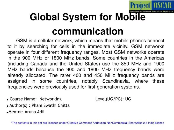 PPT - Global System for Mobile communication PowerPoint Presentation ...