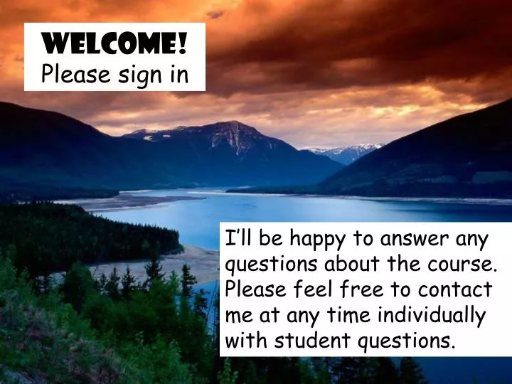 PPT - Welcome! Please sign in PowerPoint Presentation, free download ...