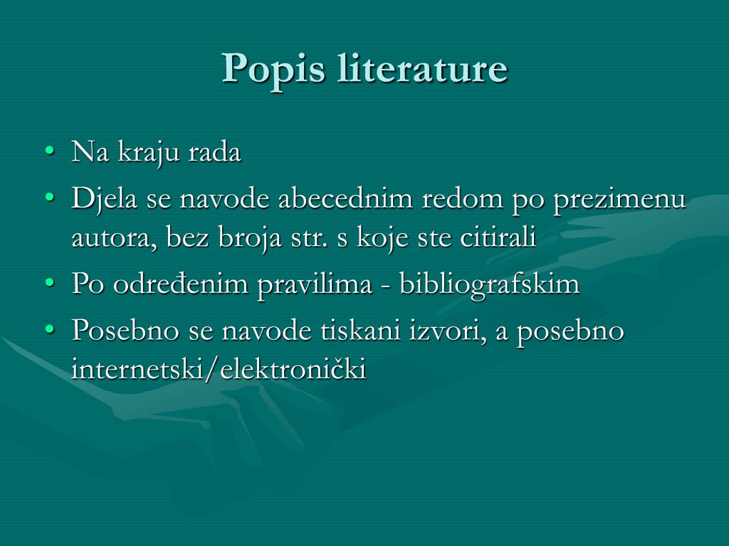 PPT - Citat, citiranje, sastavljanje popisa literature PowerPoint ...