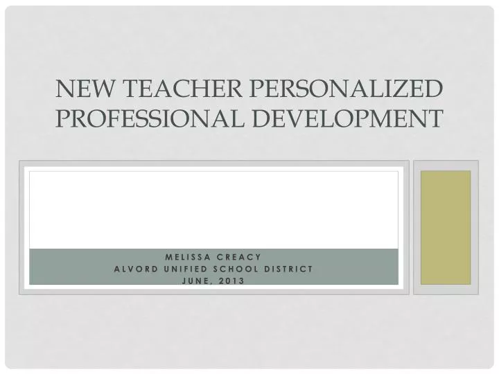 PPT - New Teacher Personalized Professional Development PowerPoint Presentation - ID:3773564