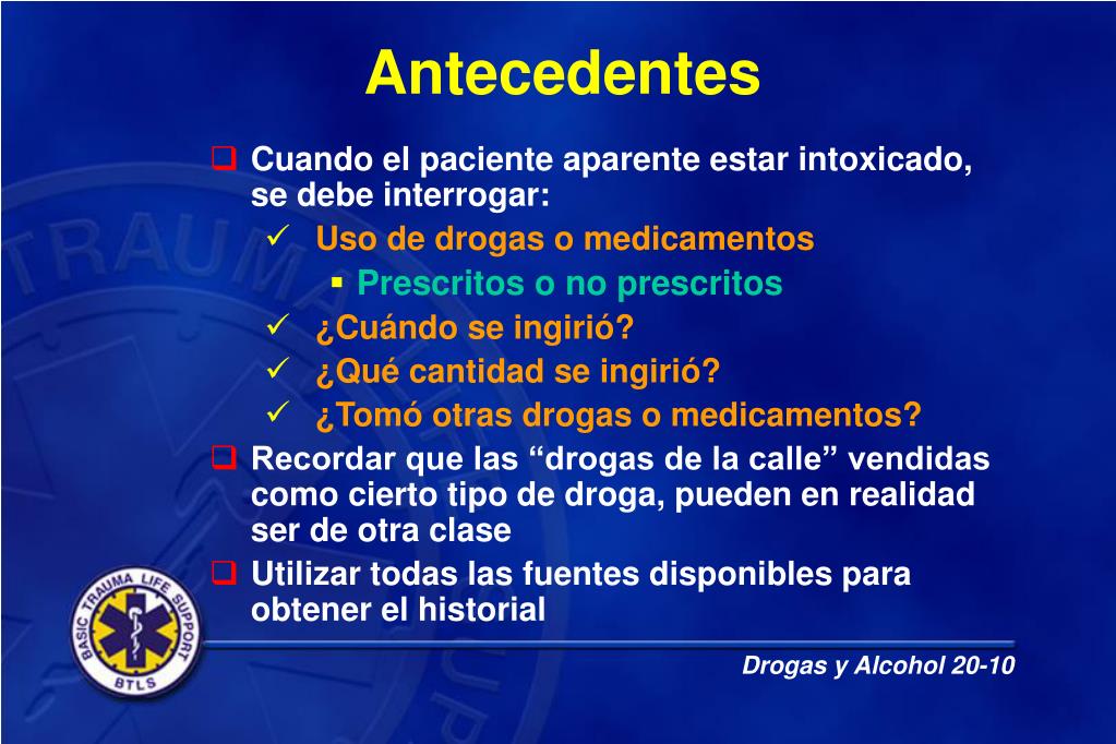 PPT - Pacientes Bajo la Influencia de Drogas o Alcohol PowerPoint ...