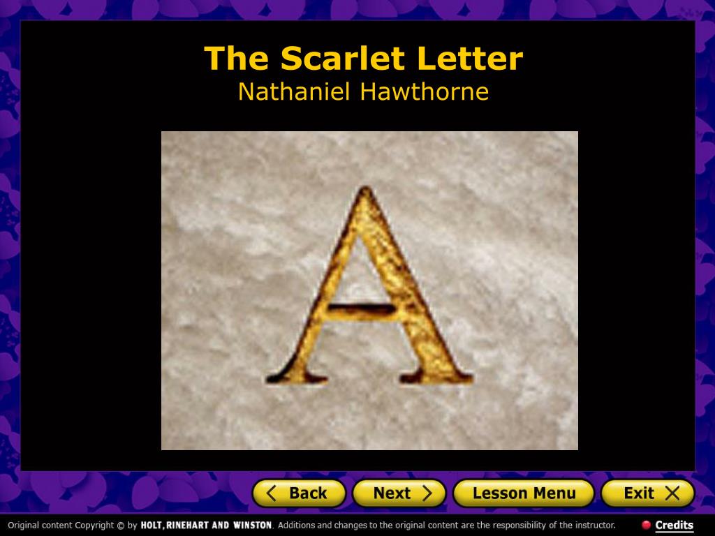 PPT - The Scarlet Letter Nathaniel Hawthorne PowerPoint Presentation ...
