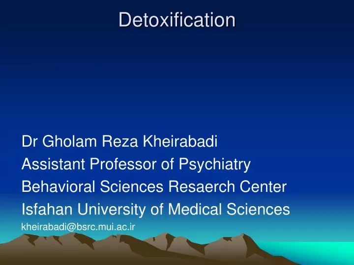 PPT - Detoxification PowerPoint Presentation, free download - ID:3775695