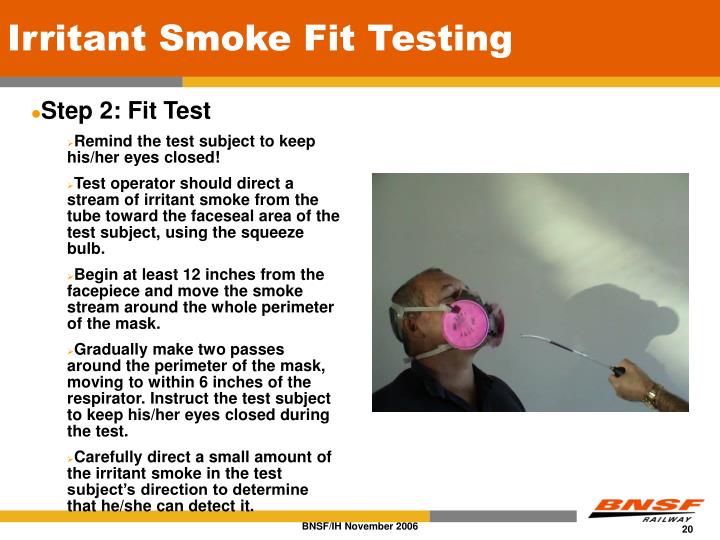 PPT - Respiratory Protection Program Irritant Smoke Fit Testing ...