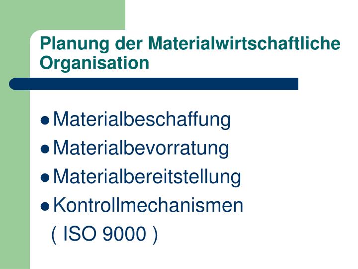 PPT - Materialwirtschaft PowerPoint Presentation - ID:3776885