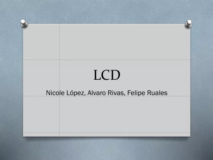 PPT - LCD PowerPoint Presentation, free download - ID:3778419