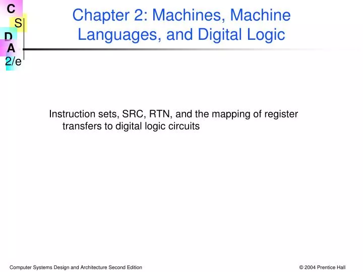 PPT - Chapter 2: Machines, Machine Languages, and Digital Logic ...