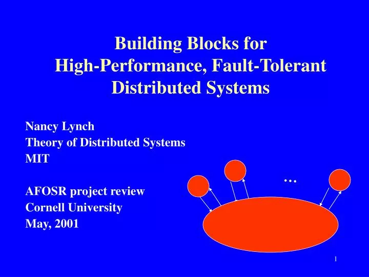 PPT - Building Blocks for High-Performance, Fault-Tolerant Distributed ...