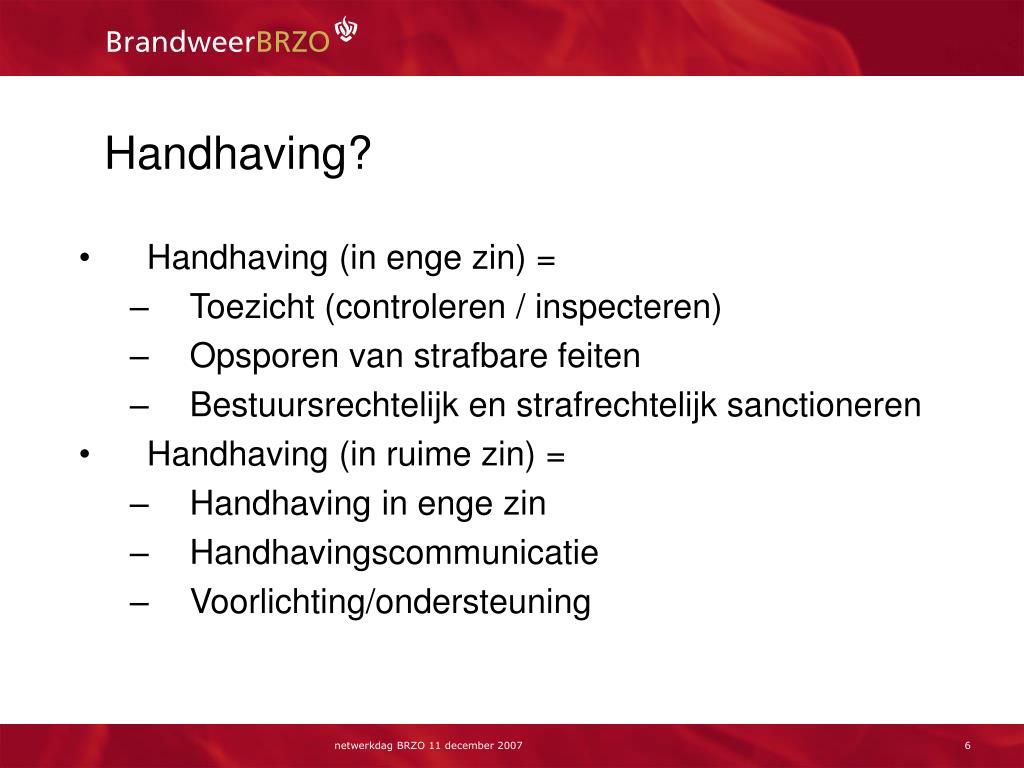 PPT - Handhavingsbeleid brandweer Industri ë le veiligheid PowerPoint ...