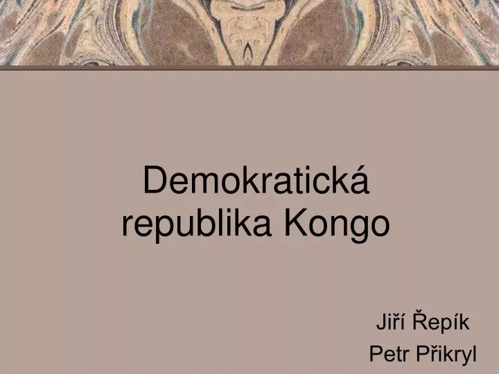 PPT - Demokratická republika Kongo PowerPoint Presentation, free ...