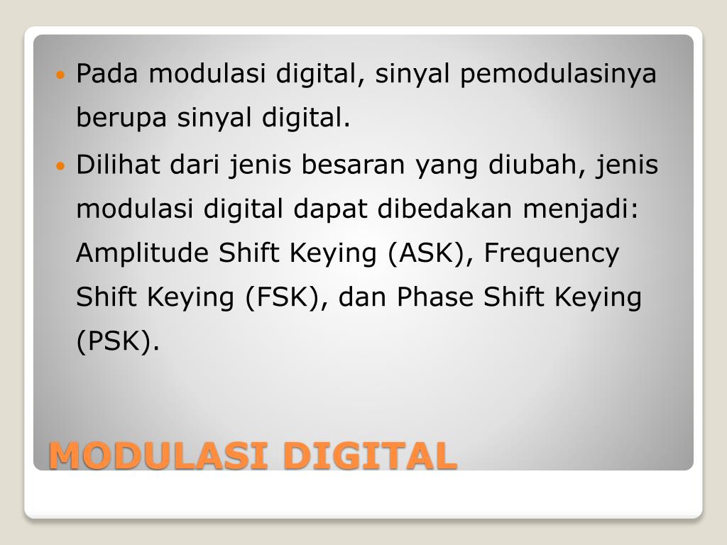 PPT - Jenis Teknik Modulasi: Modulasi Digital (ASK, FSK, PSK, QPSK ...