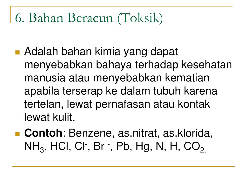 PPT - PENGENALAN & PENANGANAN BAHAN KIMIA PowerPoint Presentation - ID ...