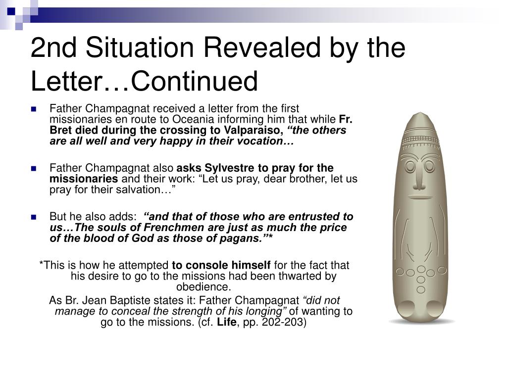 PPT - Father Champagnat’s Letter to Brother Sylvestre PowerPoint ...