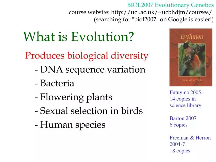 PPT - What is Evolution? PowerPoint Presentation, free download - ID ...