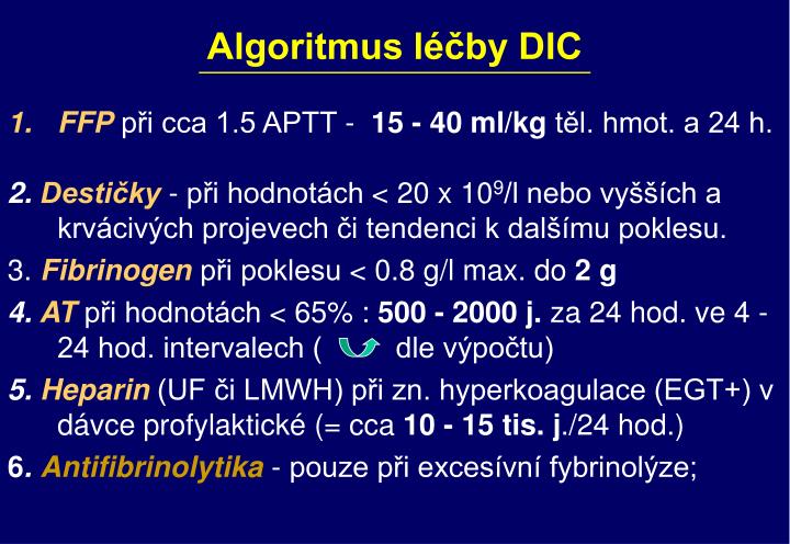 PPT - Diseminovaná intravaskulární koagulace DIC PowerPoint ...