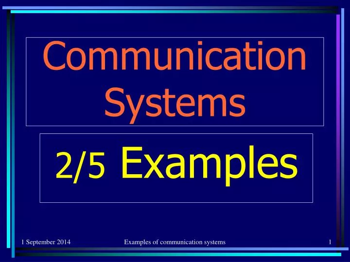 PPT - Communication Systems PowerPoint Presentation, free download - ID ...