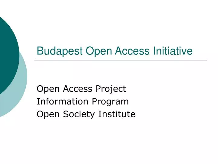 PPT - Budapest Open Access Initiative PowerPoint Presentation, free ...