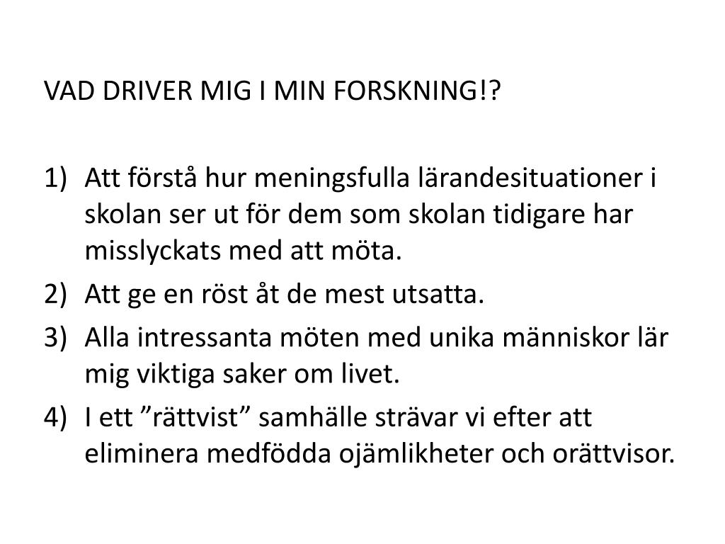 PPT - Att motivera när ingen motivation finns Martin Hugo Nora 2 ...