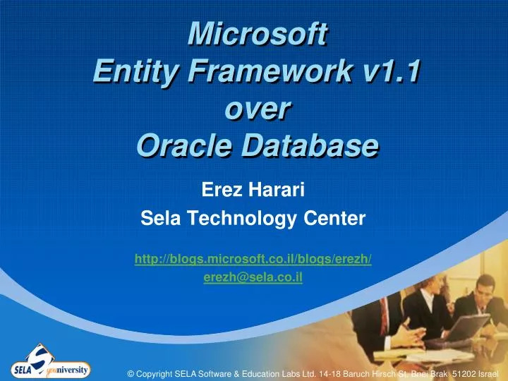 PPT - Microsoft Entity Framework v1.1 over Oracle Database PowerPoint ...